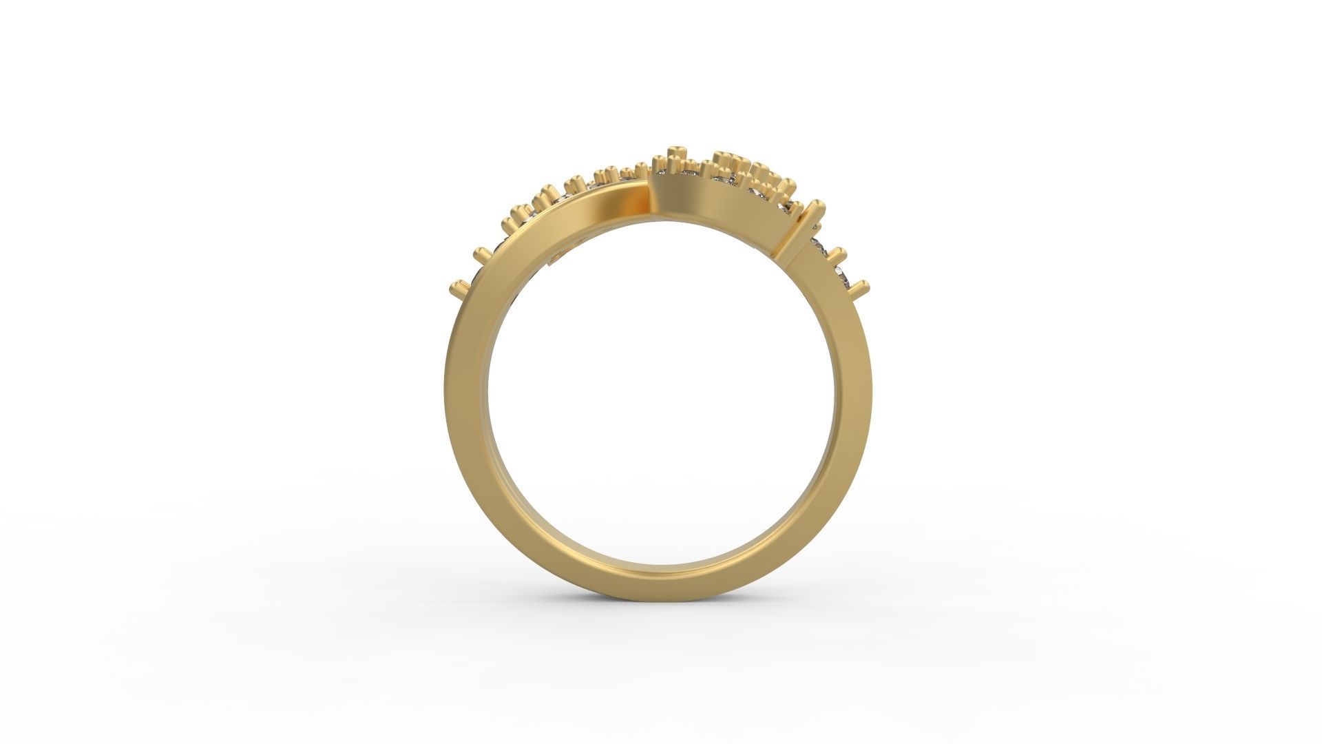 Arrow Solitaire Ring 366 3D model 3D printable | CGTrader