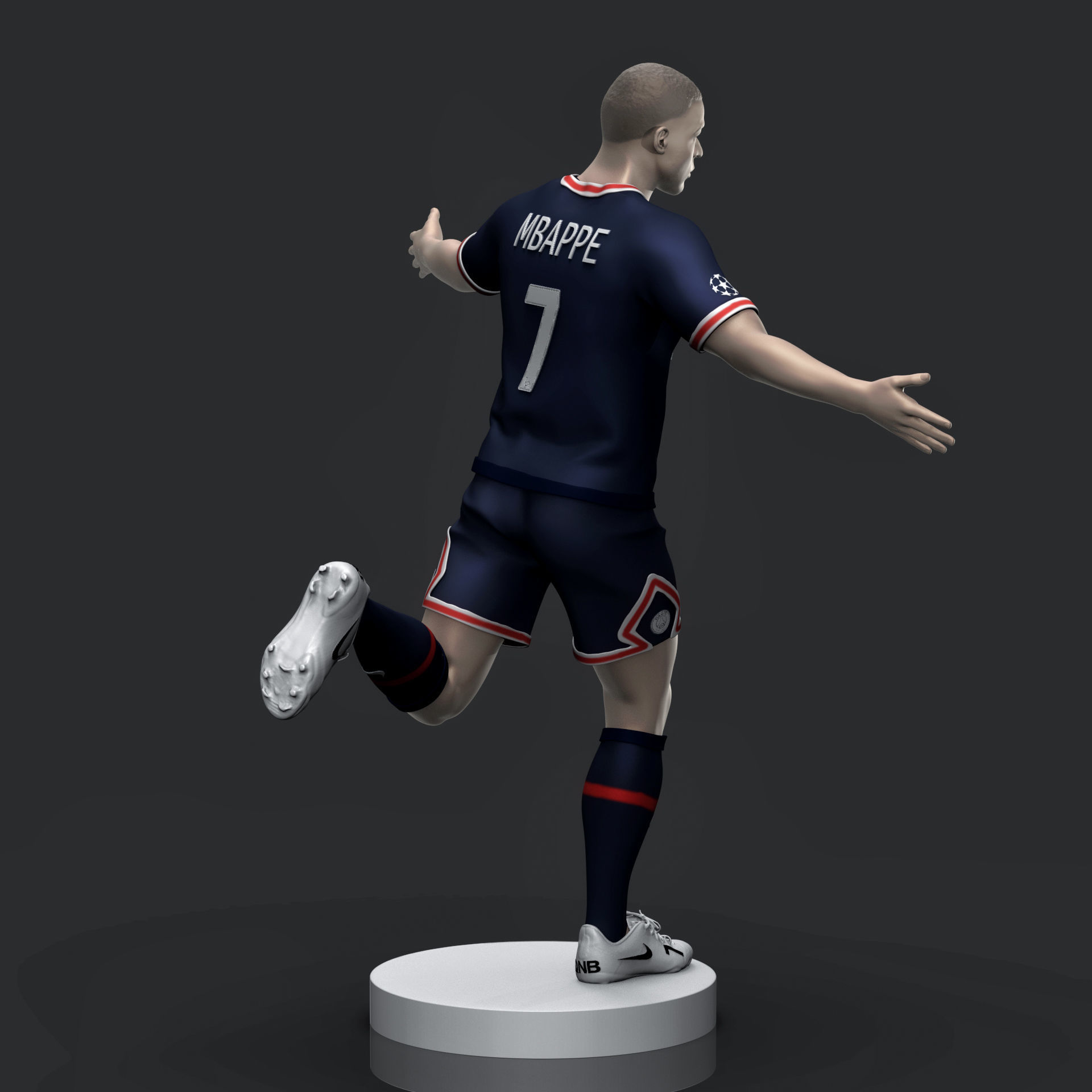 Kylian Mbappe 3D Printable 2 3D model 3D printable | CGTrader