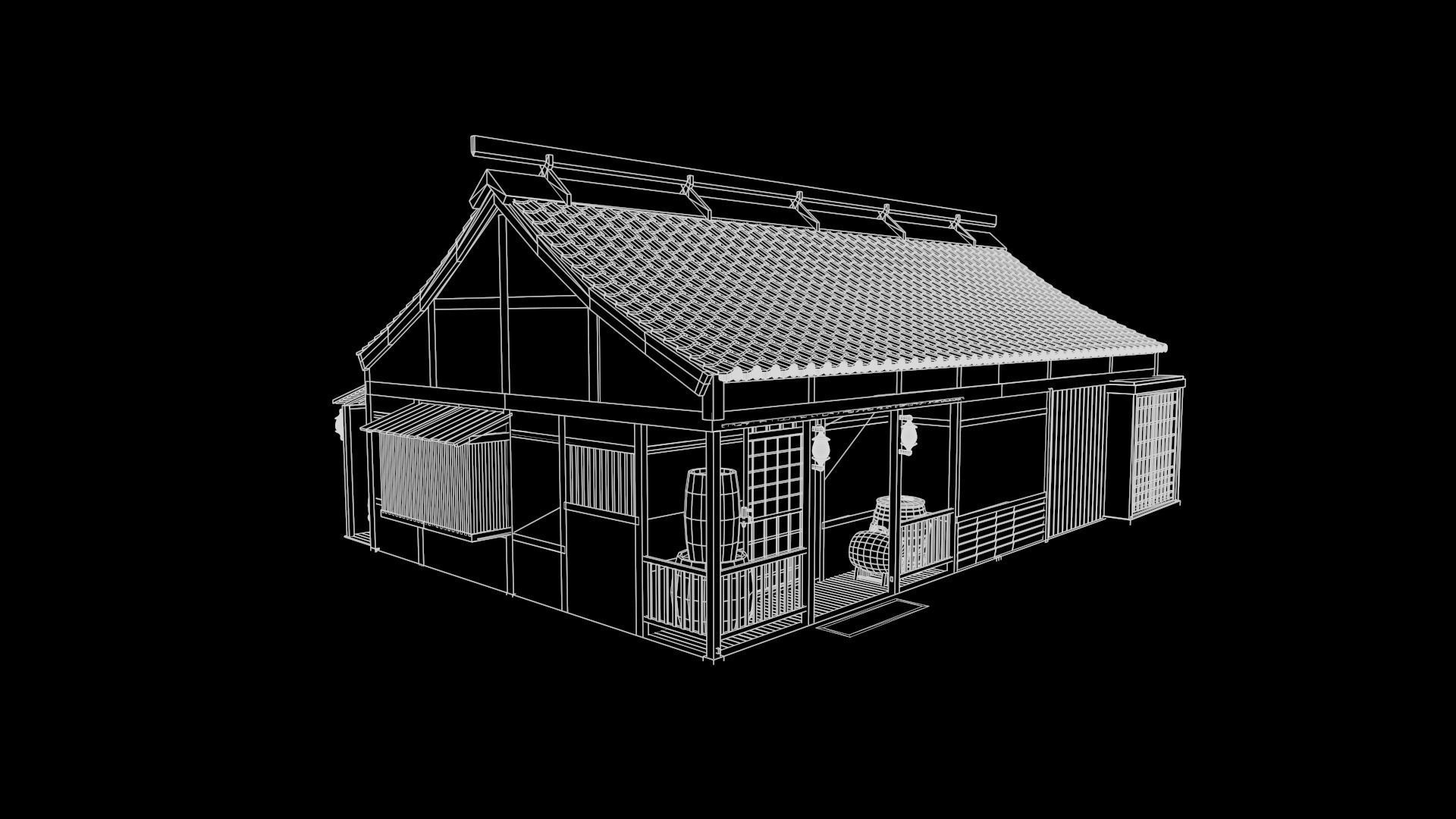 Asian Japanese Traditional Realistic Building 3D model | CGTrader