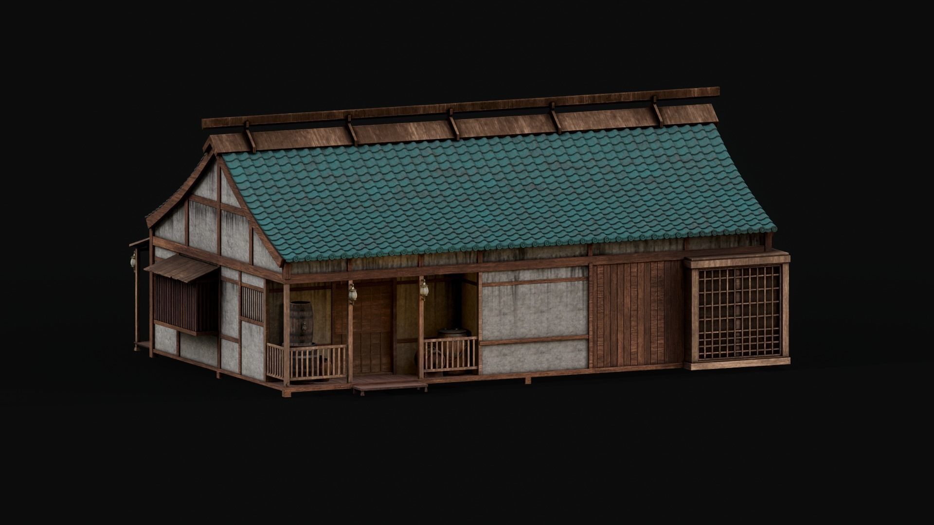 Asian Japanese Traditional Realistic Building 3D model | CGTrader