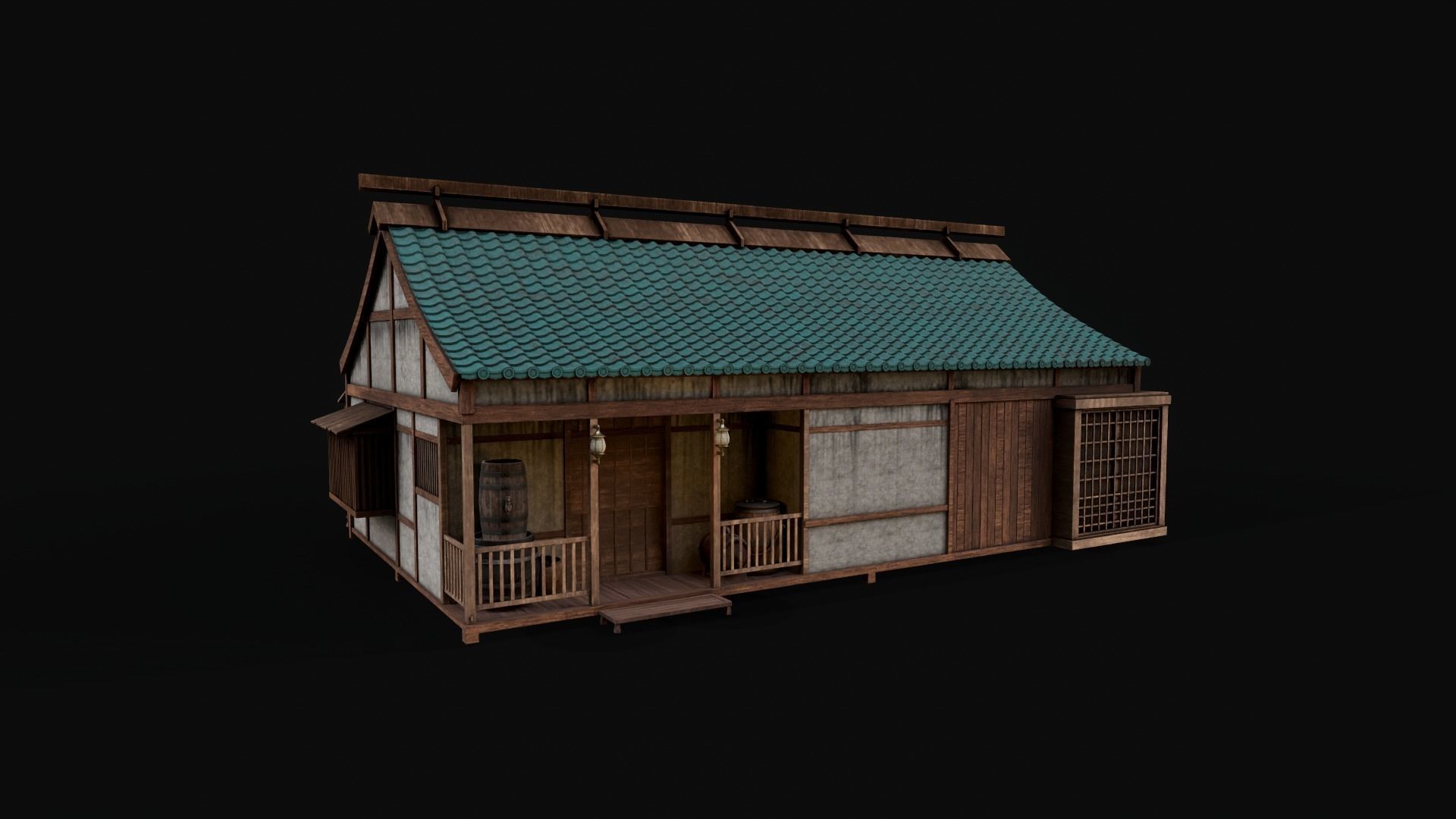 Asian Japanese Traditional Realistic Building 3D model | CGTrader