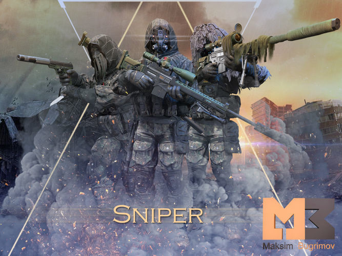 3D model Sniper VR / AR / low-poly | CGTrader