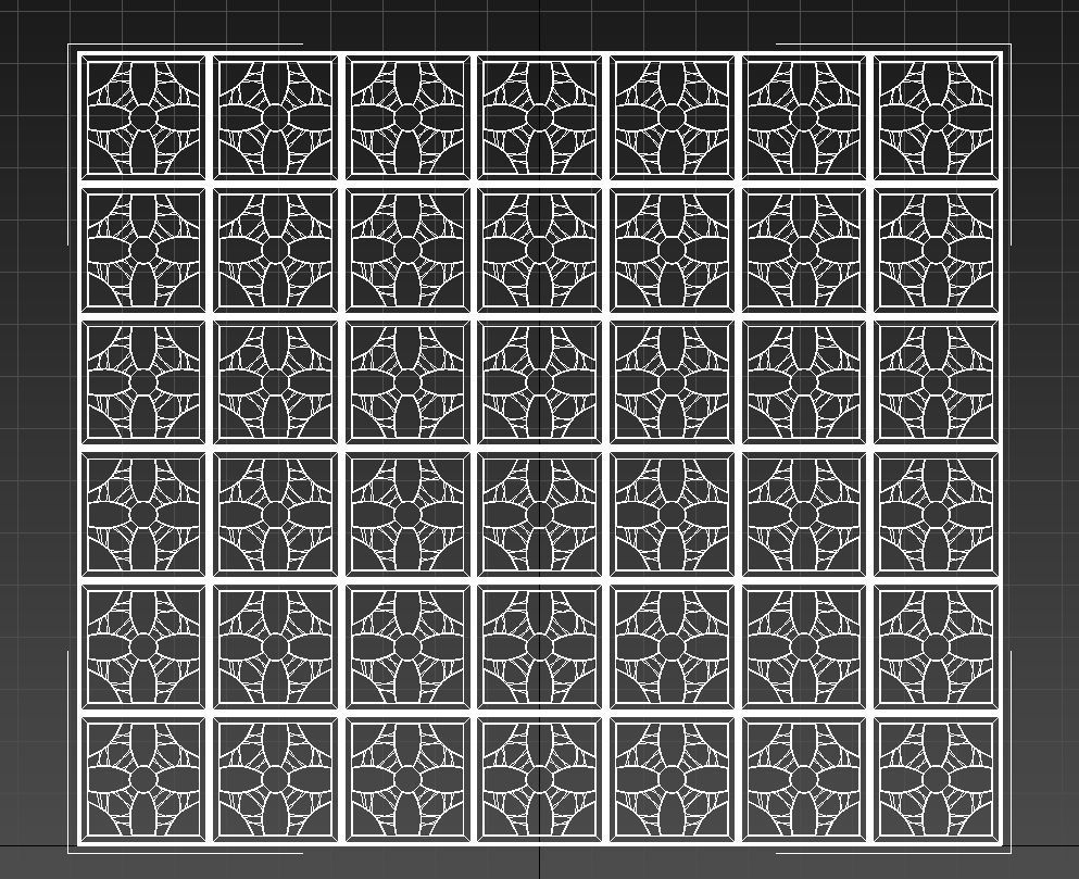 Concrete latticework 3D model | CGTrader