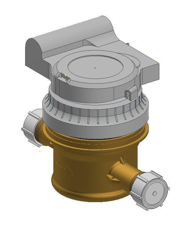 Water meter 3D model 3D printable | CGTrader