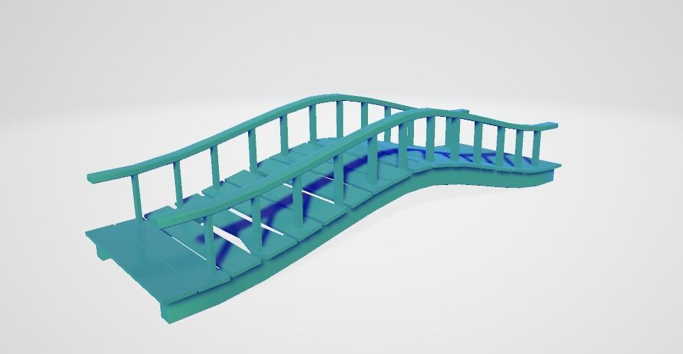 low poly brige bridge free 3D model 3D printable | CGTrader