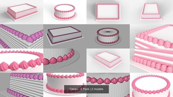 Cakes - 2 Pack 3D Model Collection | CGTrader