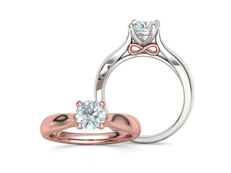 1ct Solitaire Engagement Ring Infinity Sign Promise Ring 3dmodel 3D ...