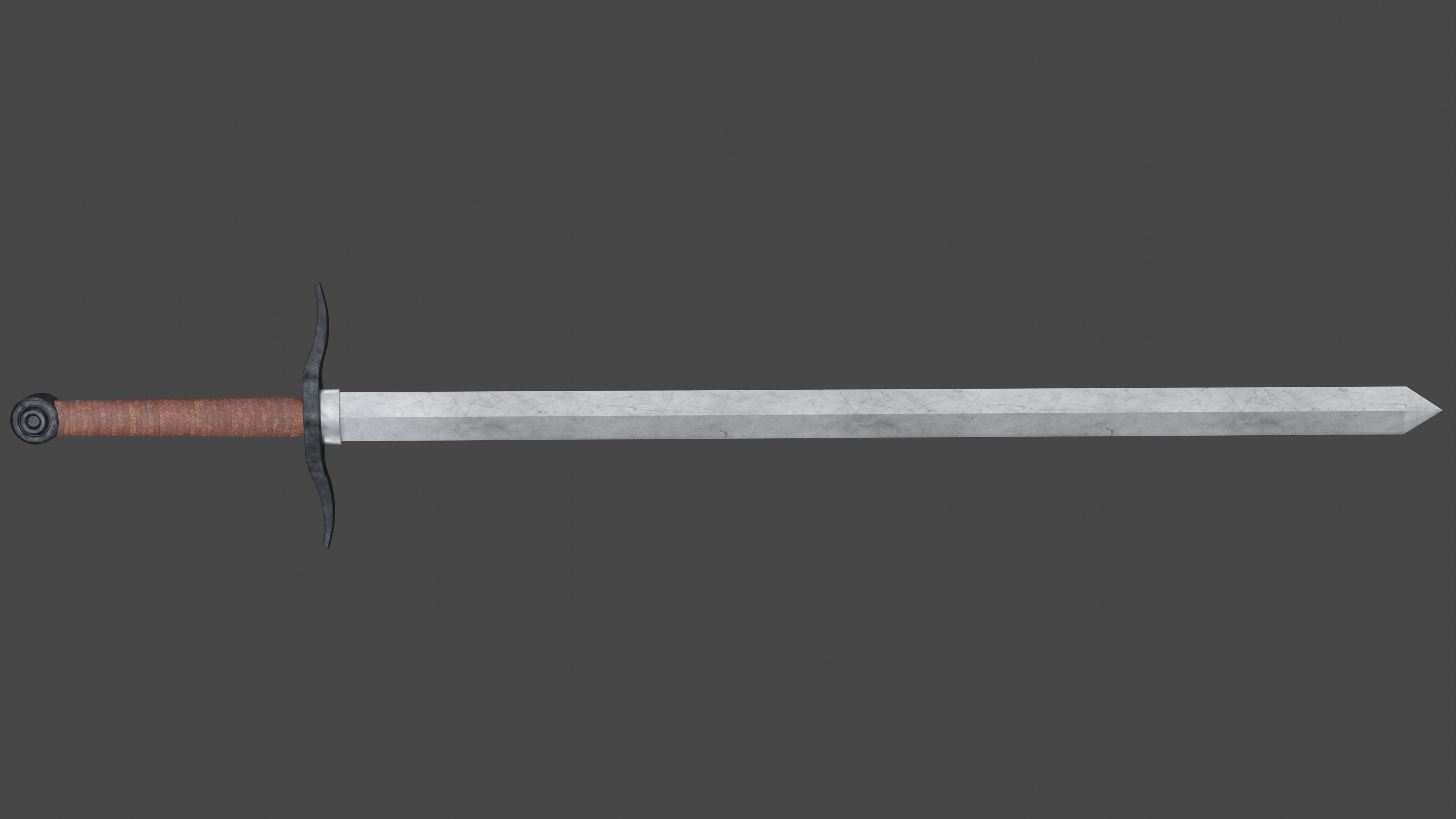 Medieval Longsword 3D model | CGTrader