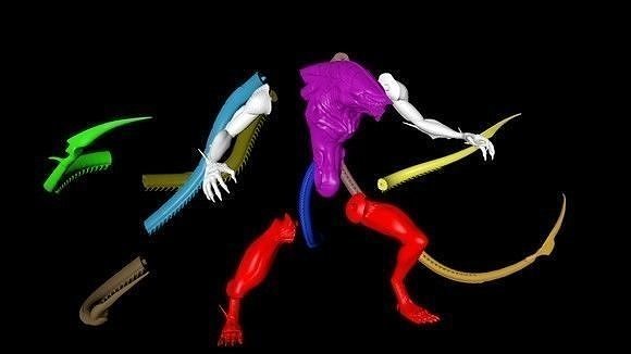 khanivore humanoid arms and legs 3D model 3D printable | CGTrader