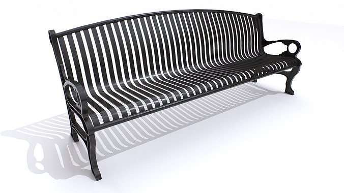 3D model Metal Bench 1 VR / AR / low-poly | CGTrader