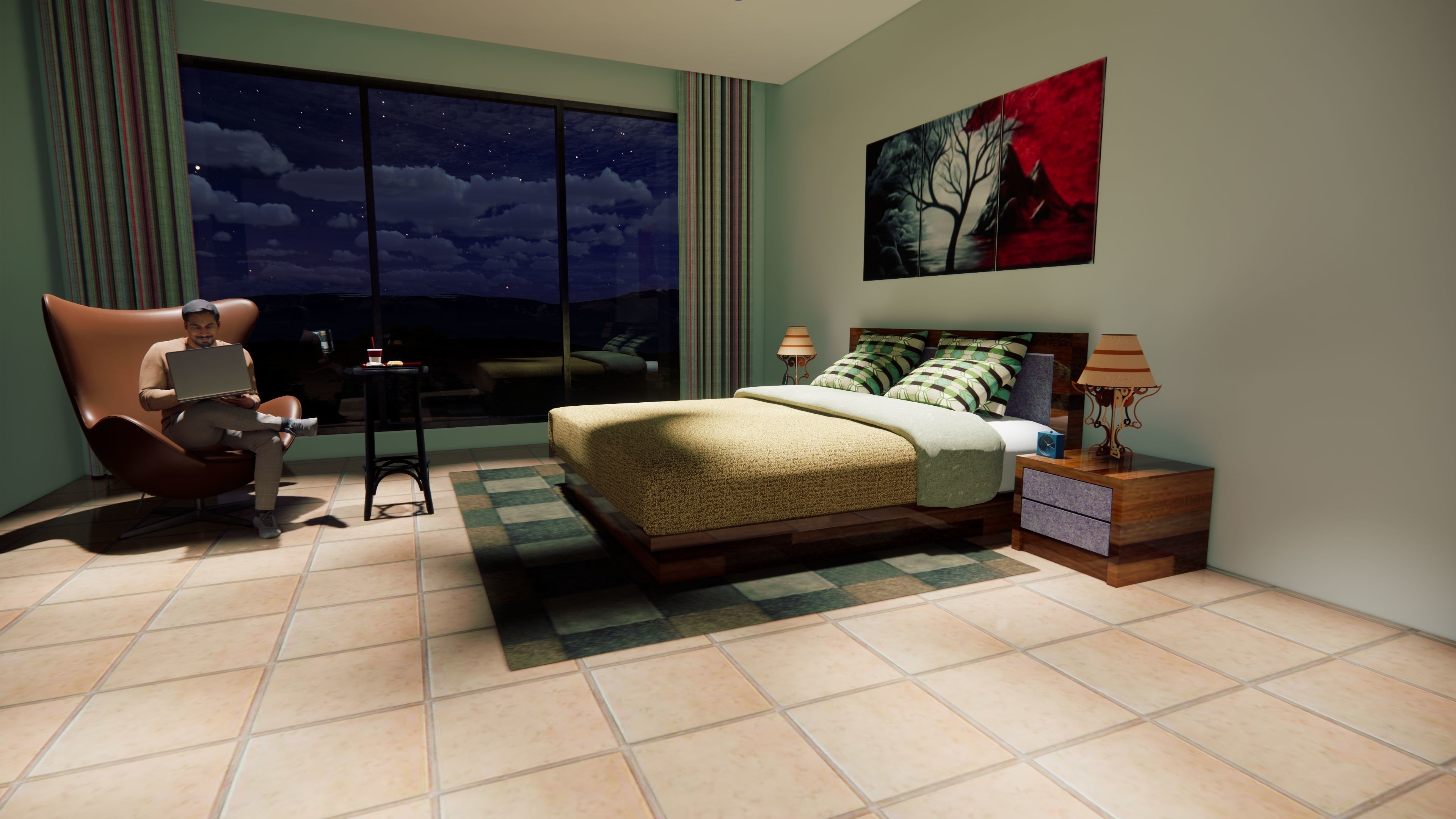 Master bedroom 3D model | CGTrader