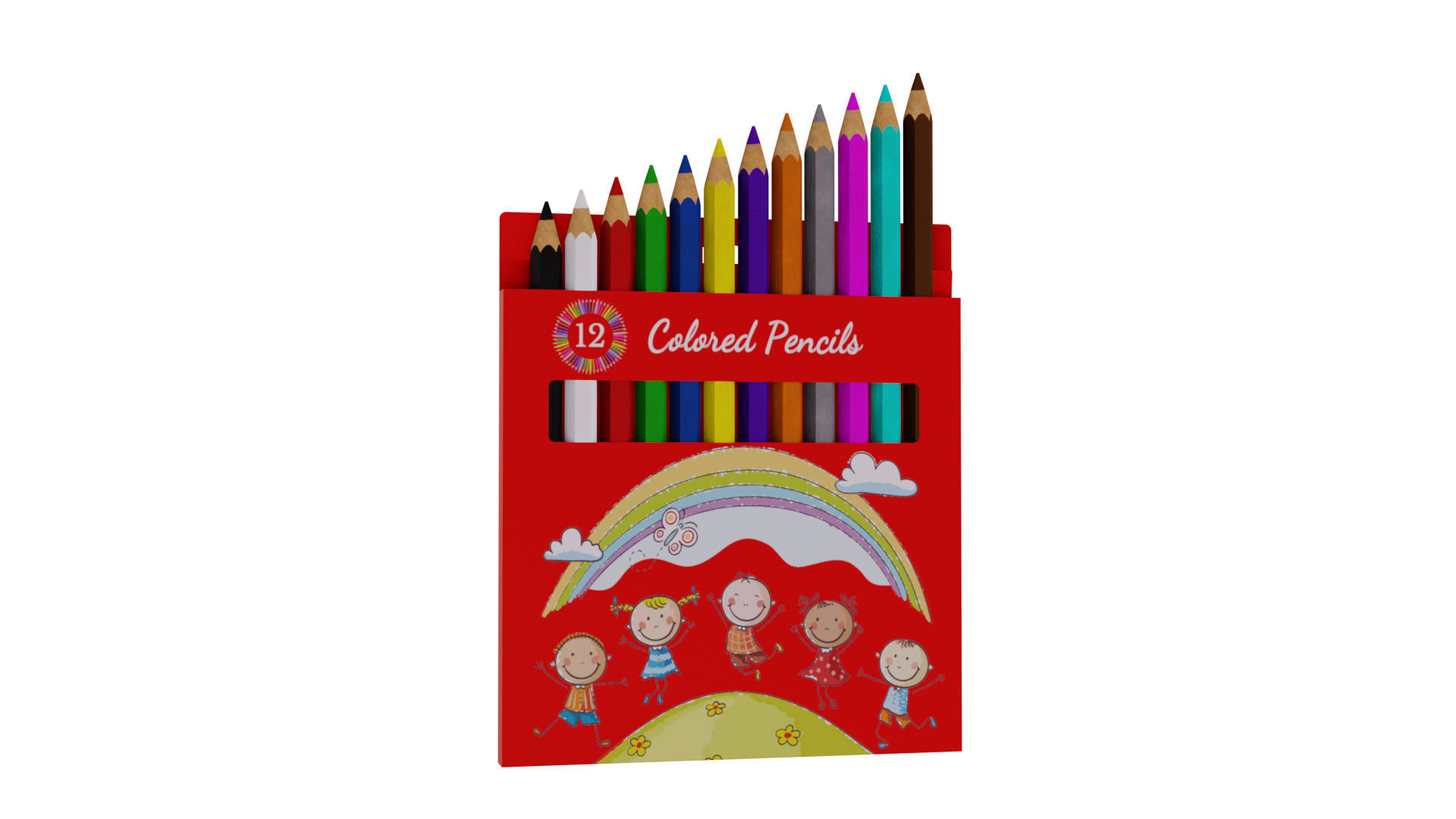 3D model Colored pencils - Box VR / AR / low-poly | CGTrader