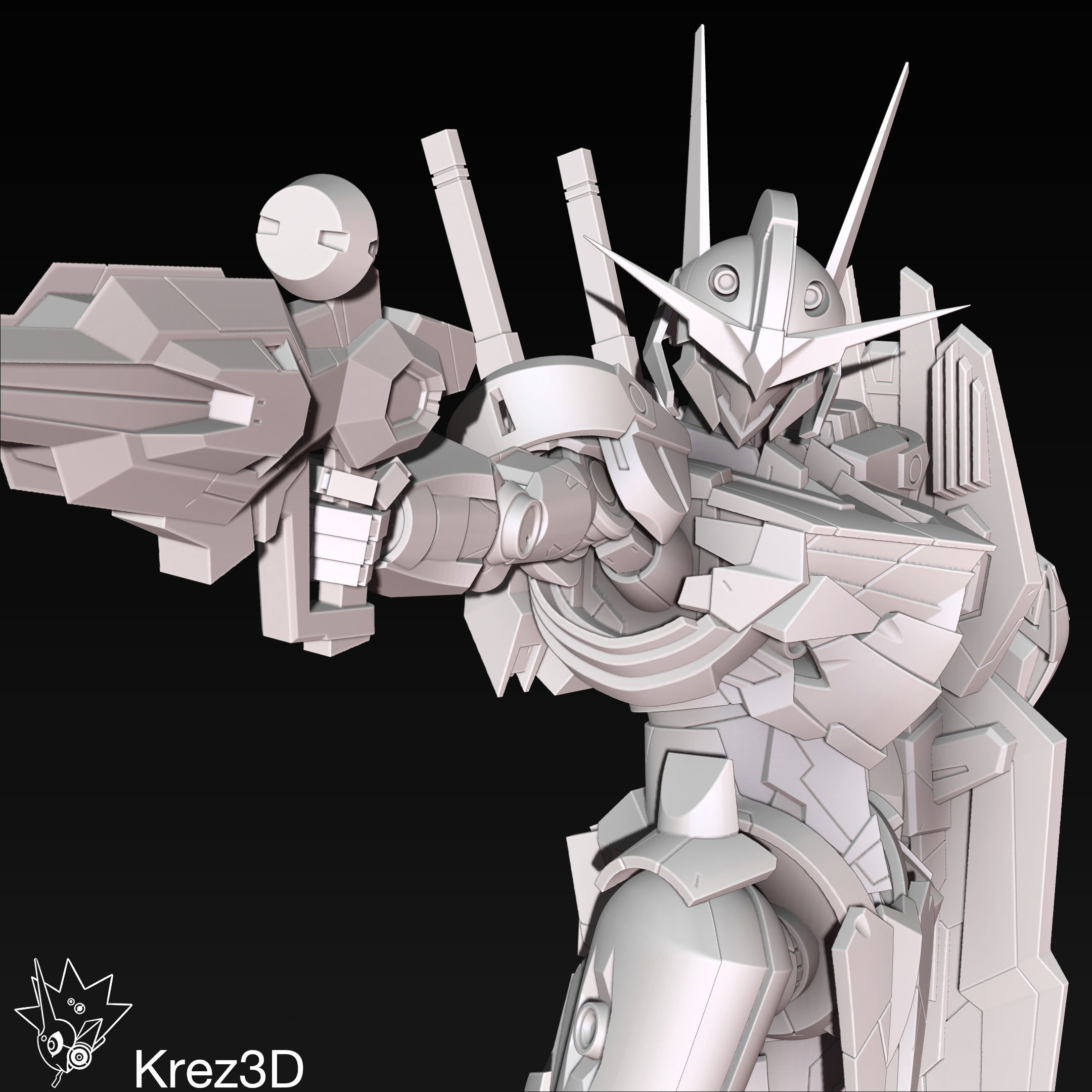 Gundam Aerial 3D model 3D printable | CGTrader