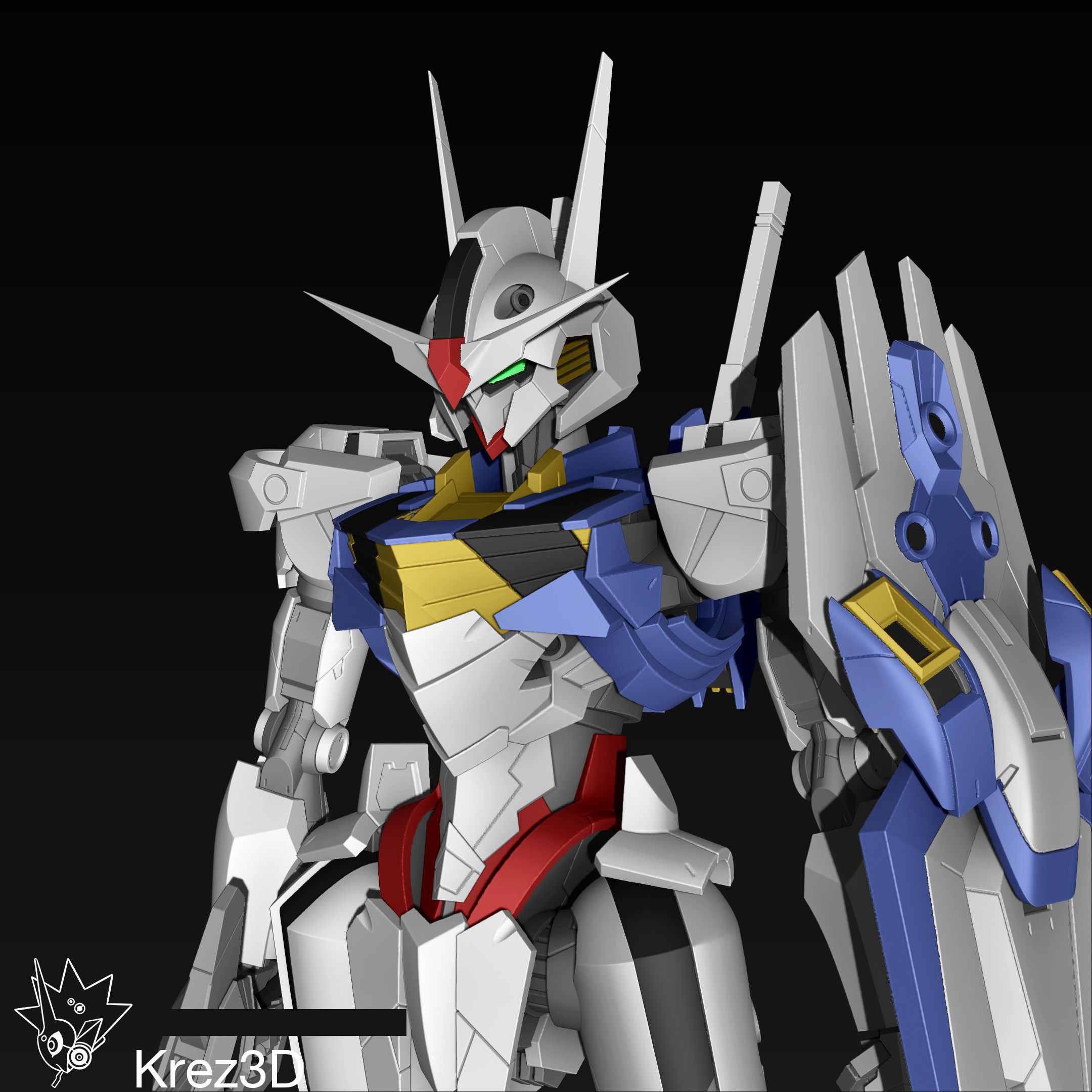 Gundam Aerial 3D model 3D printable | CGTrader