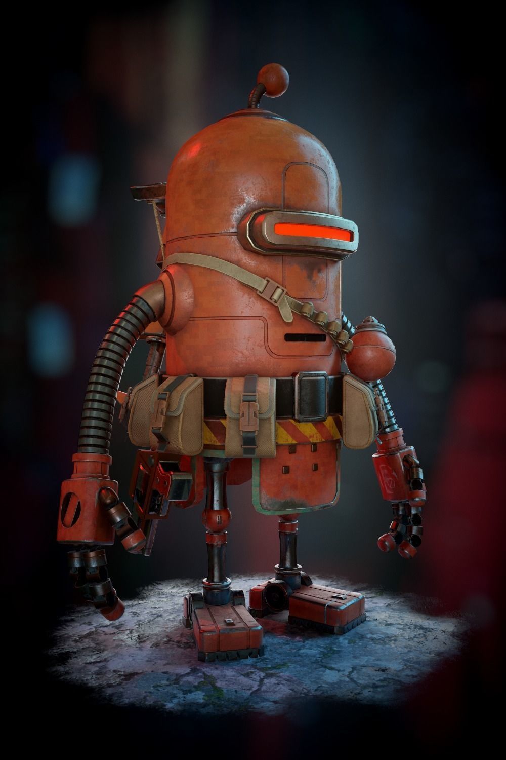 3D model Rusty The Robot VR / AR / low-poly | CGTrader