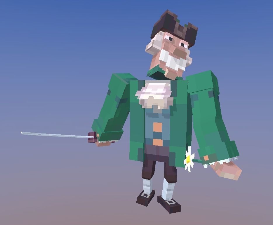 3D model Dr Livsey in minecraft style VR / AR / low-poly | CGTrader