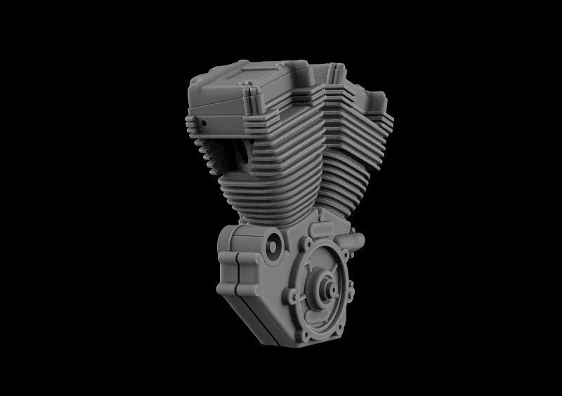 Harley motorcycle engine 3D model 3D printable | CGTrader