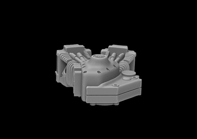 Harley motorcycle engine 3D model 3D printable | CGTrader