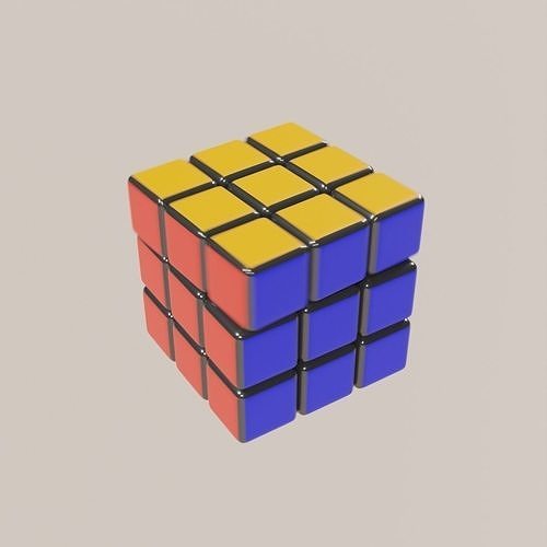 Rubik cube 3D model animated | CGTrader