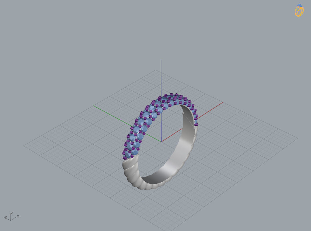 David Yurman- band for women 3D model 3D printable | CGTrader