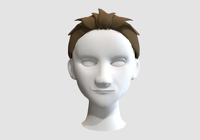 simple male hairstyle 3D model | CGTrader
