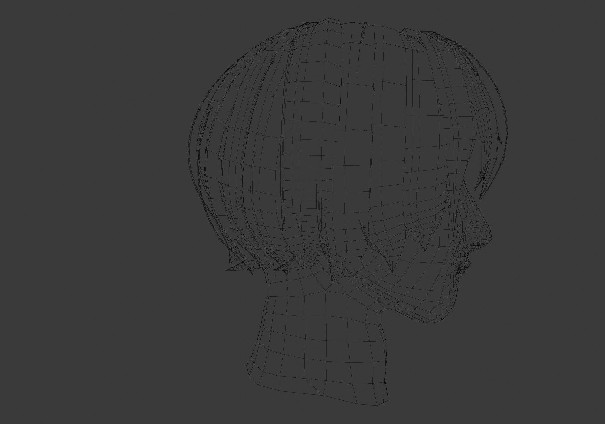 cartoon bangs hairstyle 3D model | CGTrader
