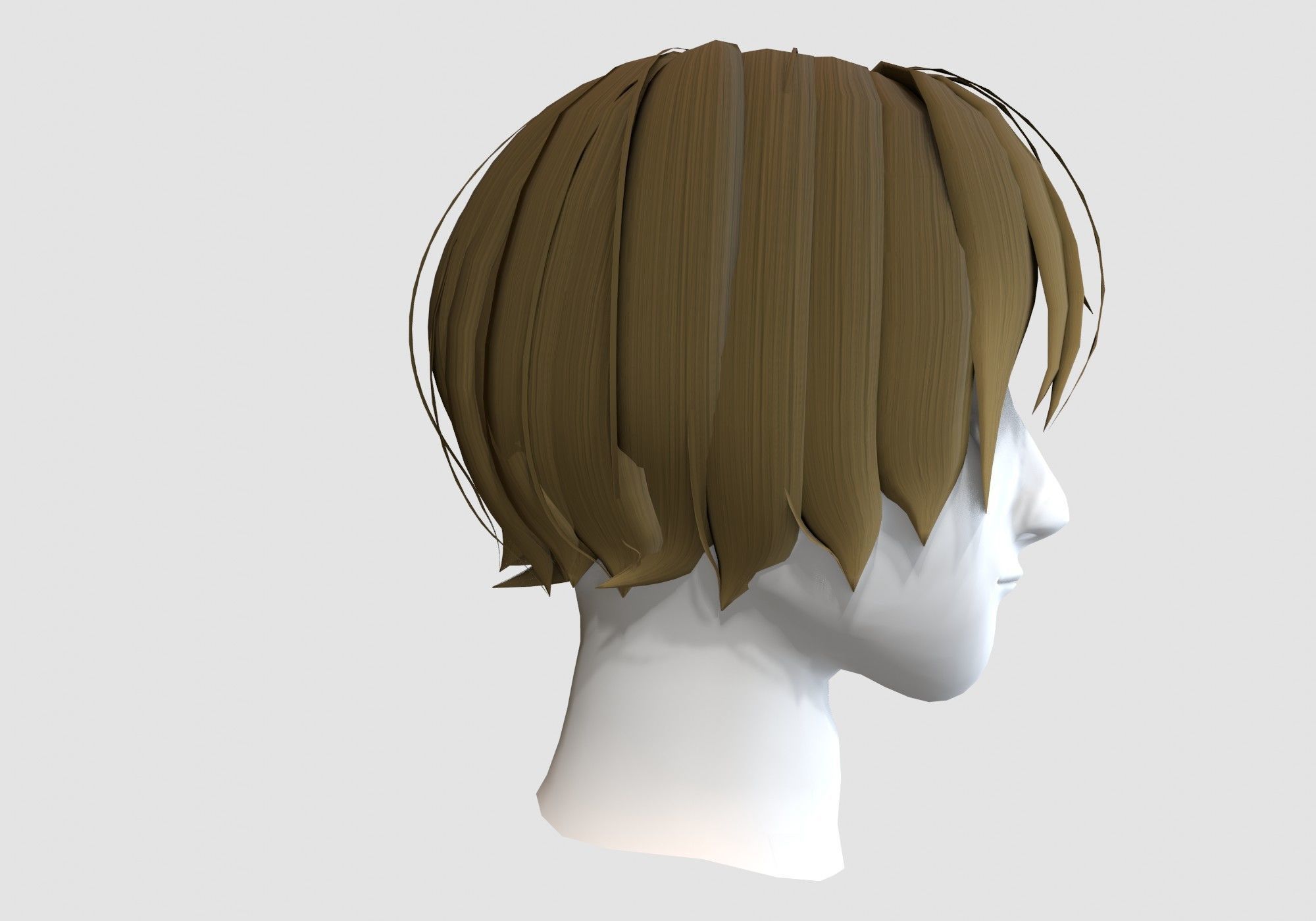 cartoon bangs hairstyle 3D model | CGTrader
