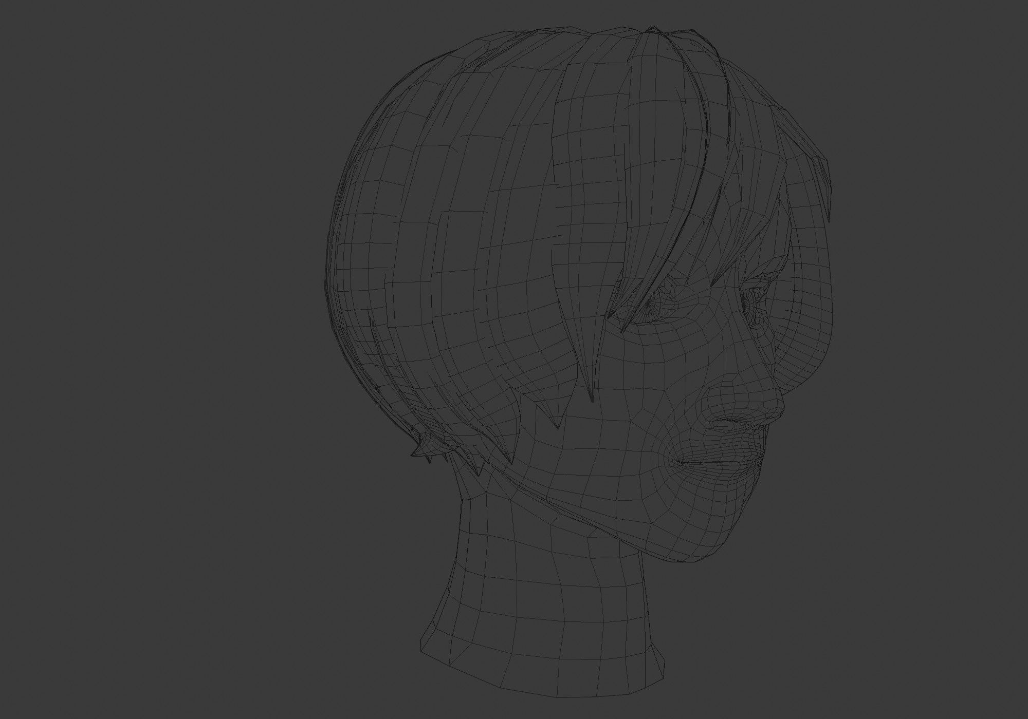 cartoon bangs hairstyle 3D model | CGTrader