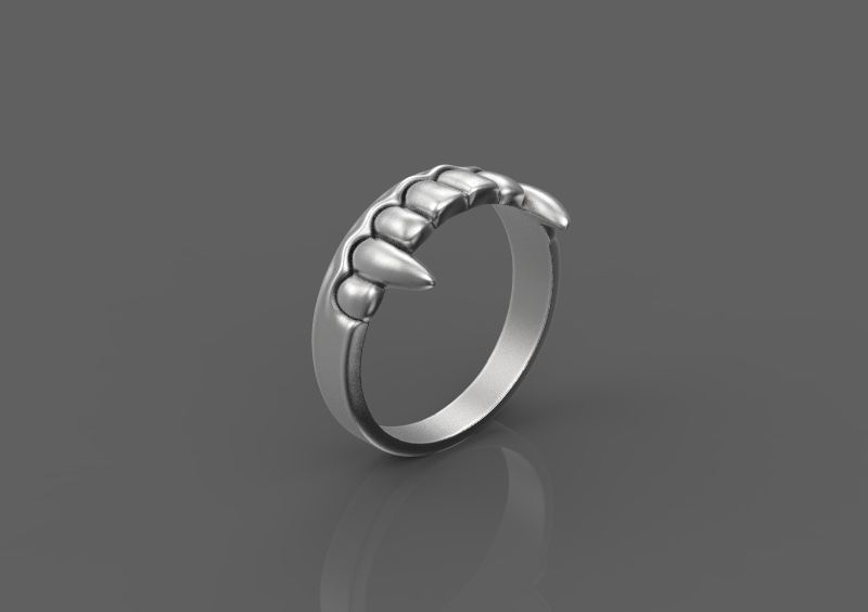 Vampire teeth ring 3d model for 3d printing 3D print model 3D model 3D ...
