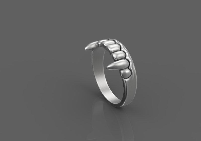 Vampire teeth ring 3d model for 3d printing 3D print model 3D model 3D ...