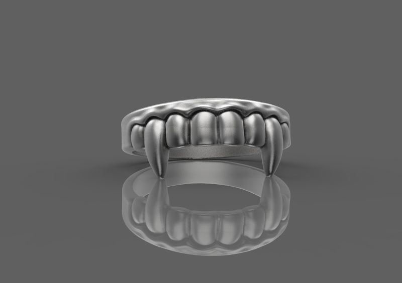 Vampire teeth ring 3d model for 3d printing 3D print model 3D model 3D ...