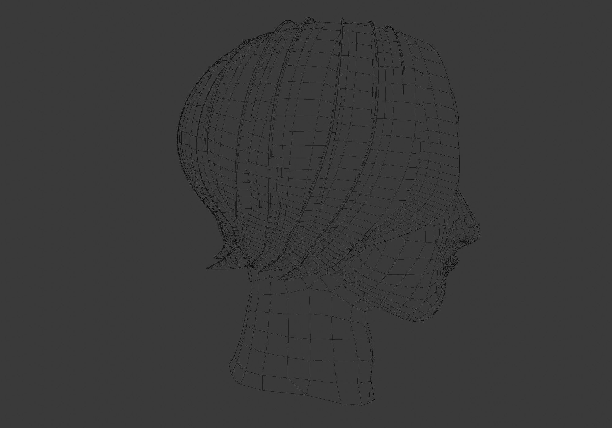 basic cartoon hairstyle 3D model | CGTrader