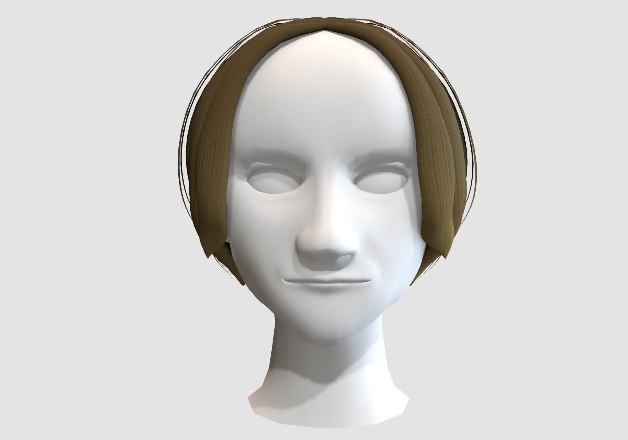 basic cartoon hairstyle 3D model | CGTrader