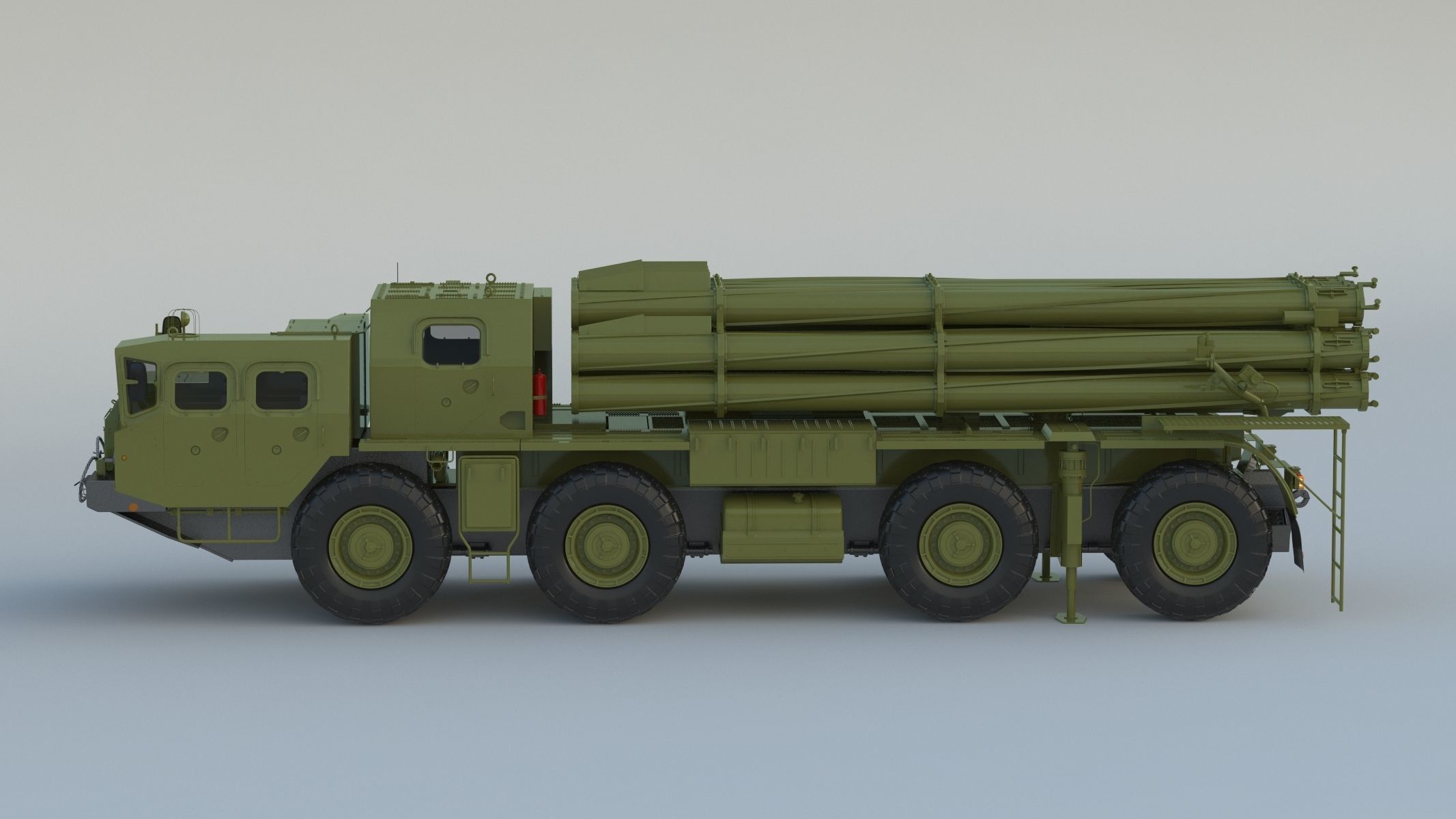 BM 30 Smerch Rocket Launcher Camouflage 3D model | CGTrader