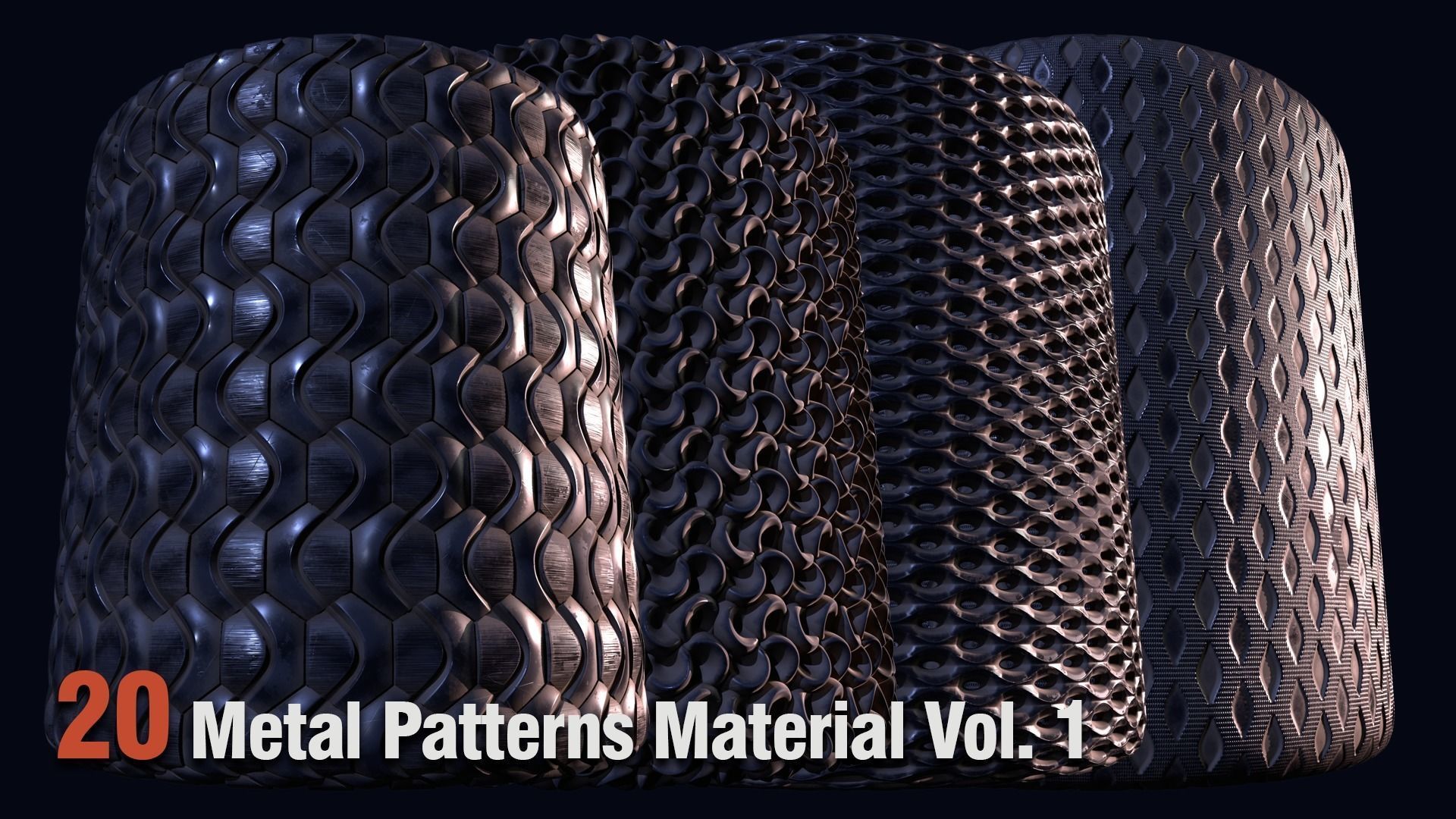 20 Metal Patterns PBR Material Texture | CGTrader