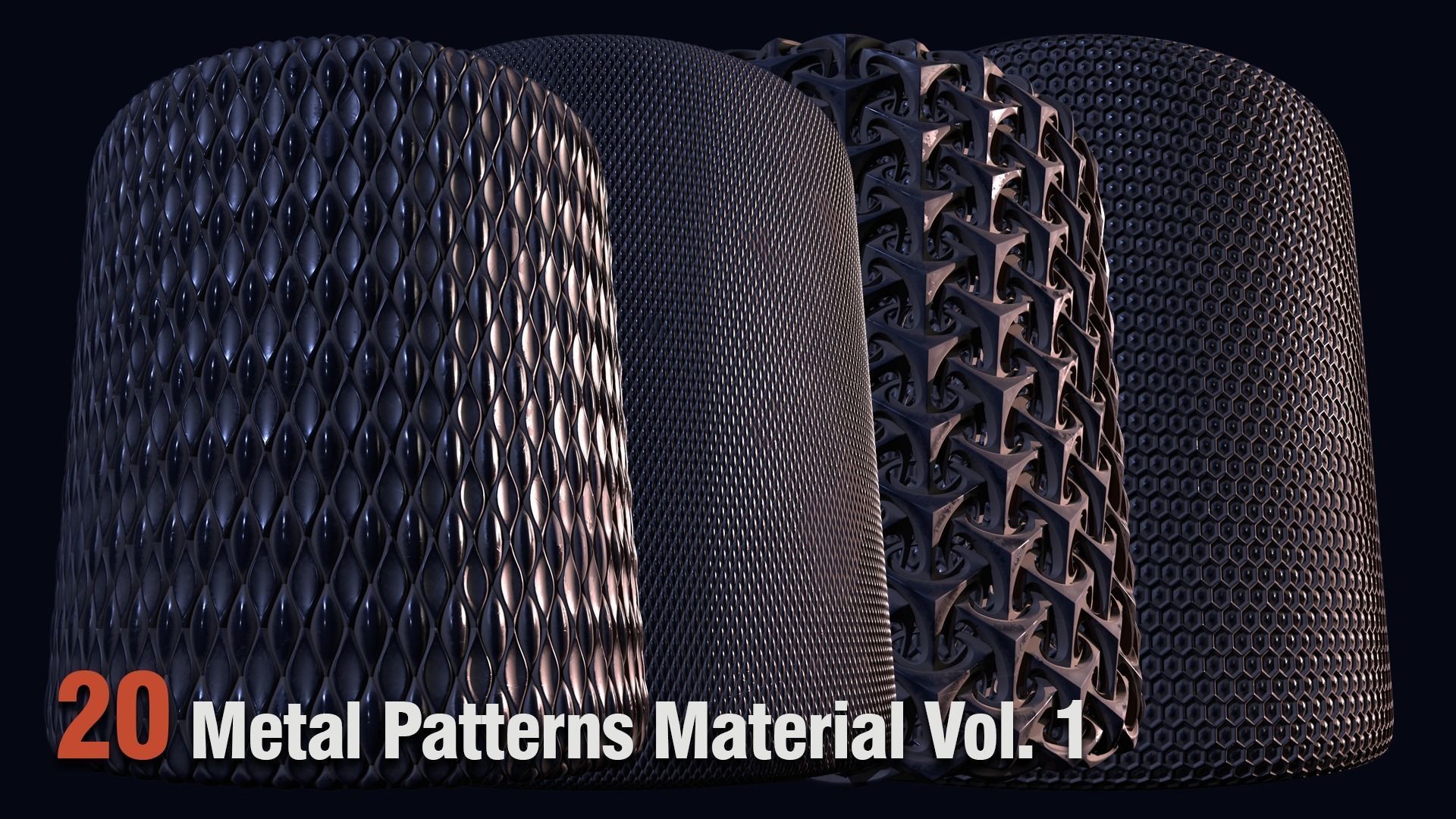 20 Metal Patterns PBR Material Texture | CGTrader