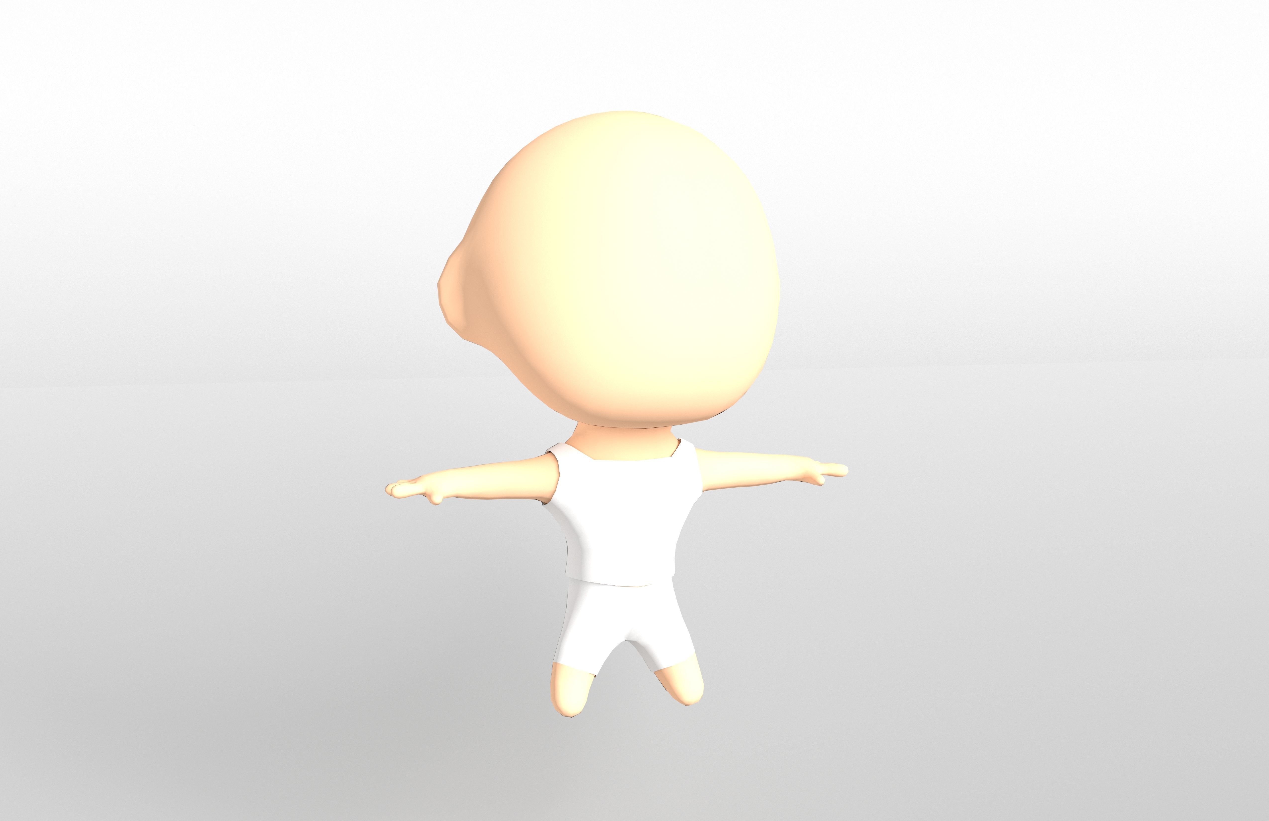 Cartoon Character Template free VR / AR / low-poly 3D model | CGTrader