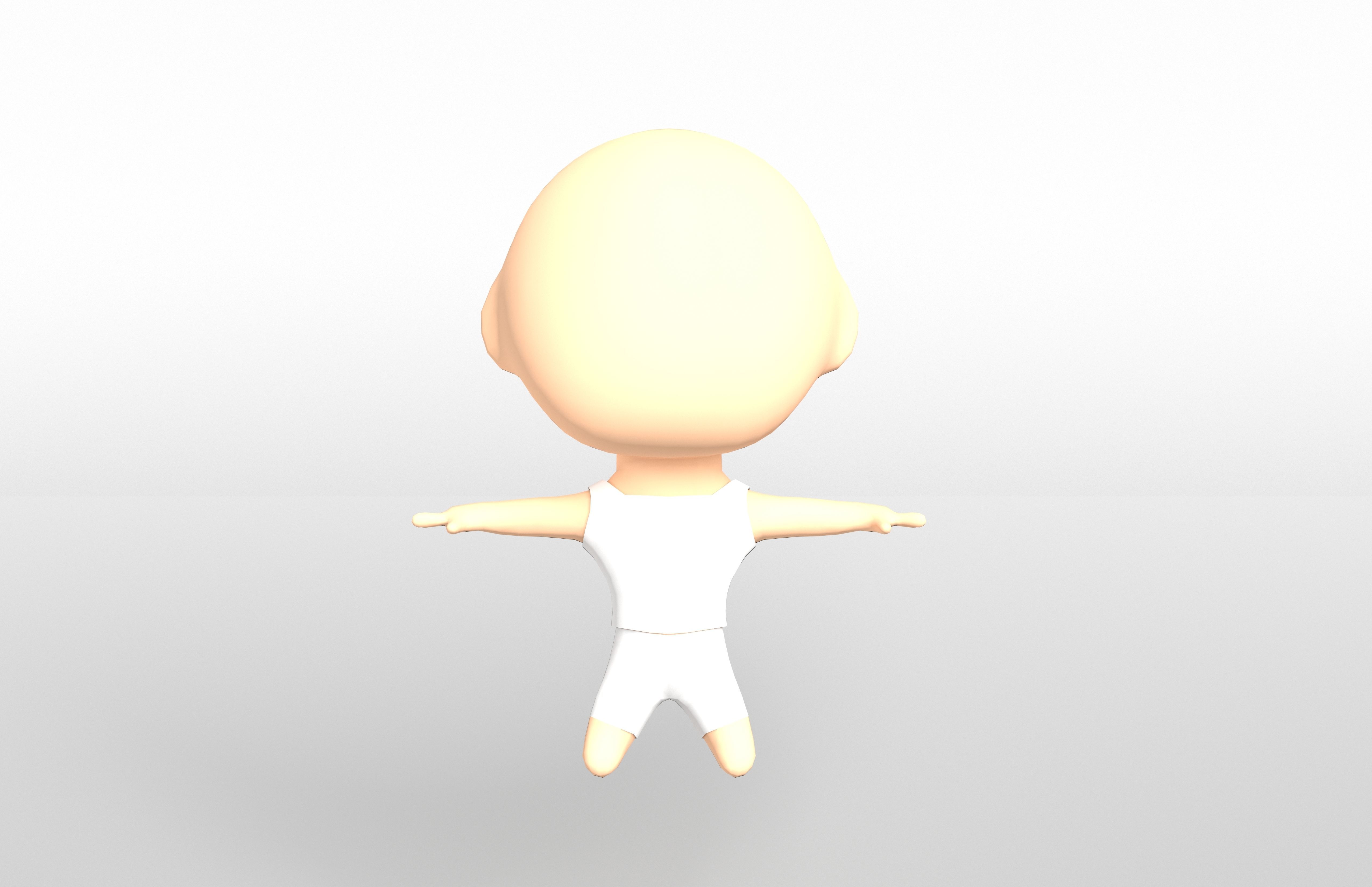 Cartoon Character Template free VR / AR / low-poly 3D model | CGTrader