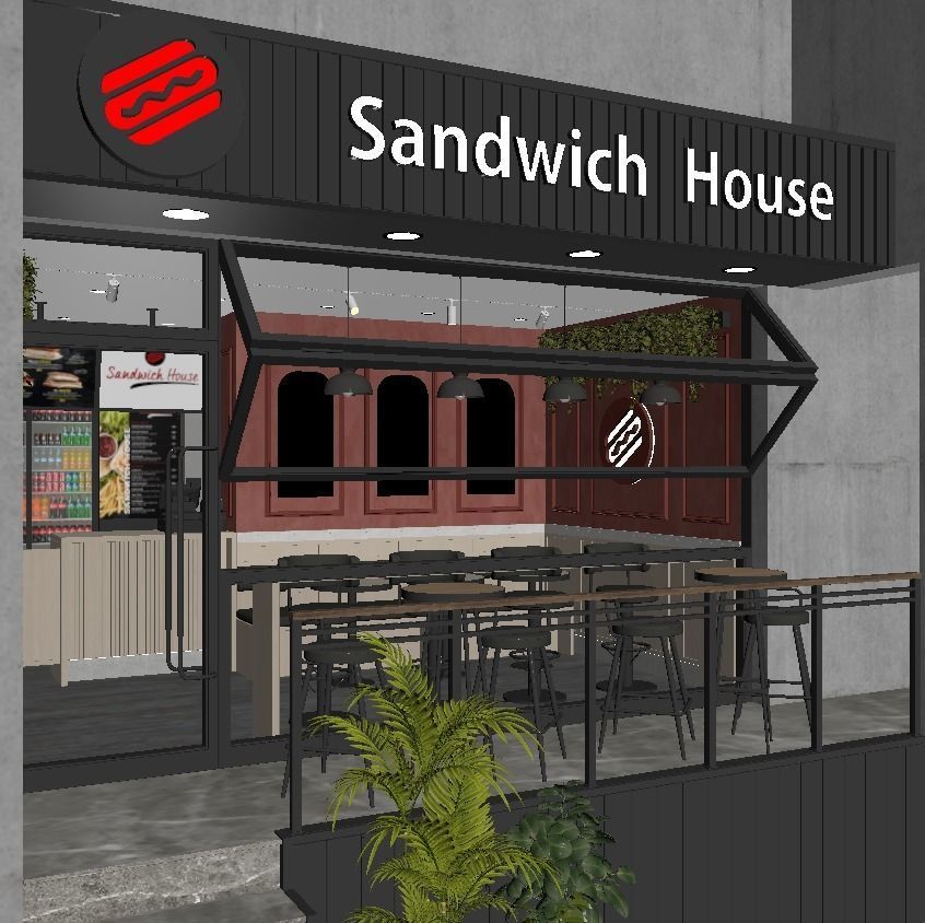 Small Restaurant Design 3D model | CGTrader