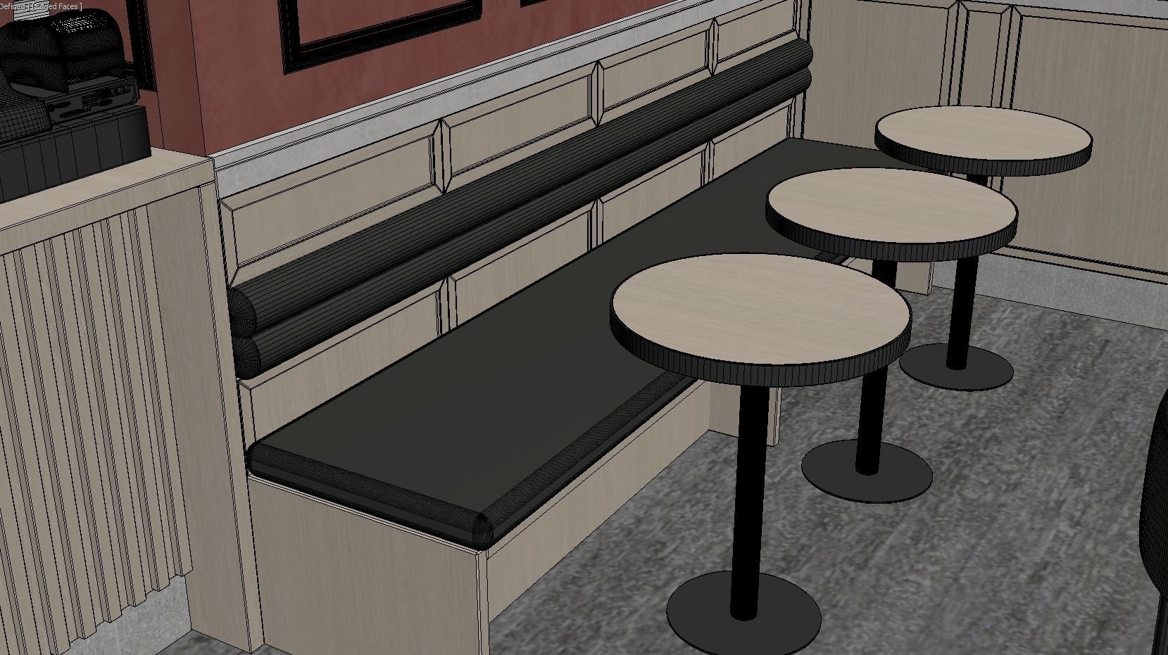 Small Restaurant Design 3D model | CGTrader