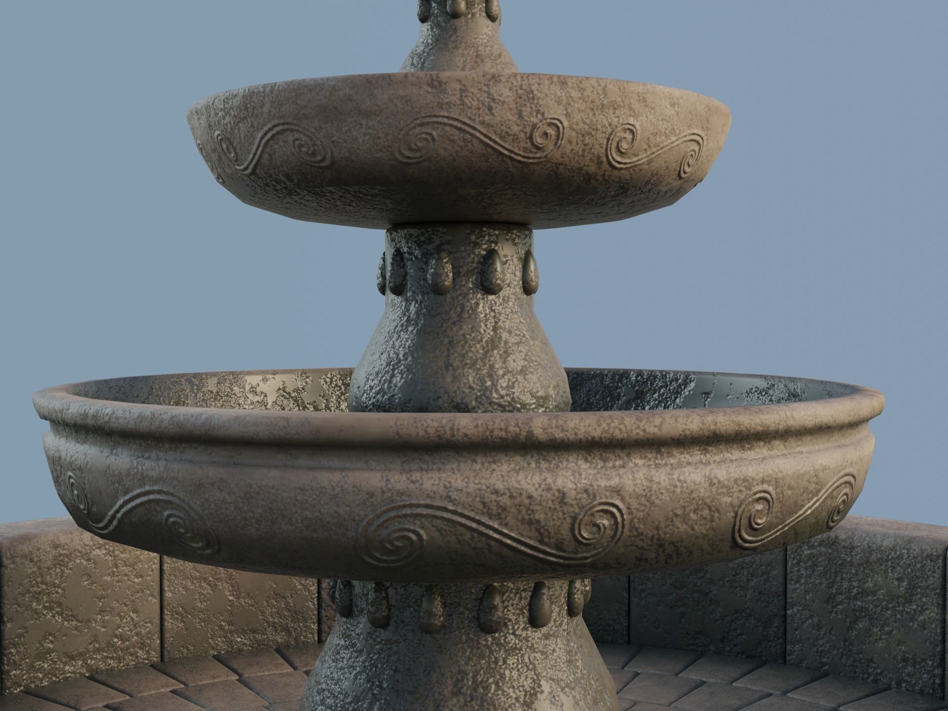 3D model Stone Fountain VR / AR / low-poly | CGTrader