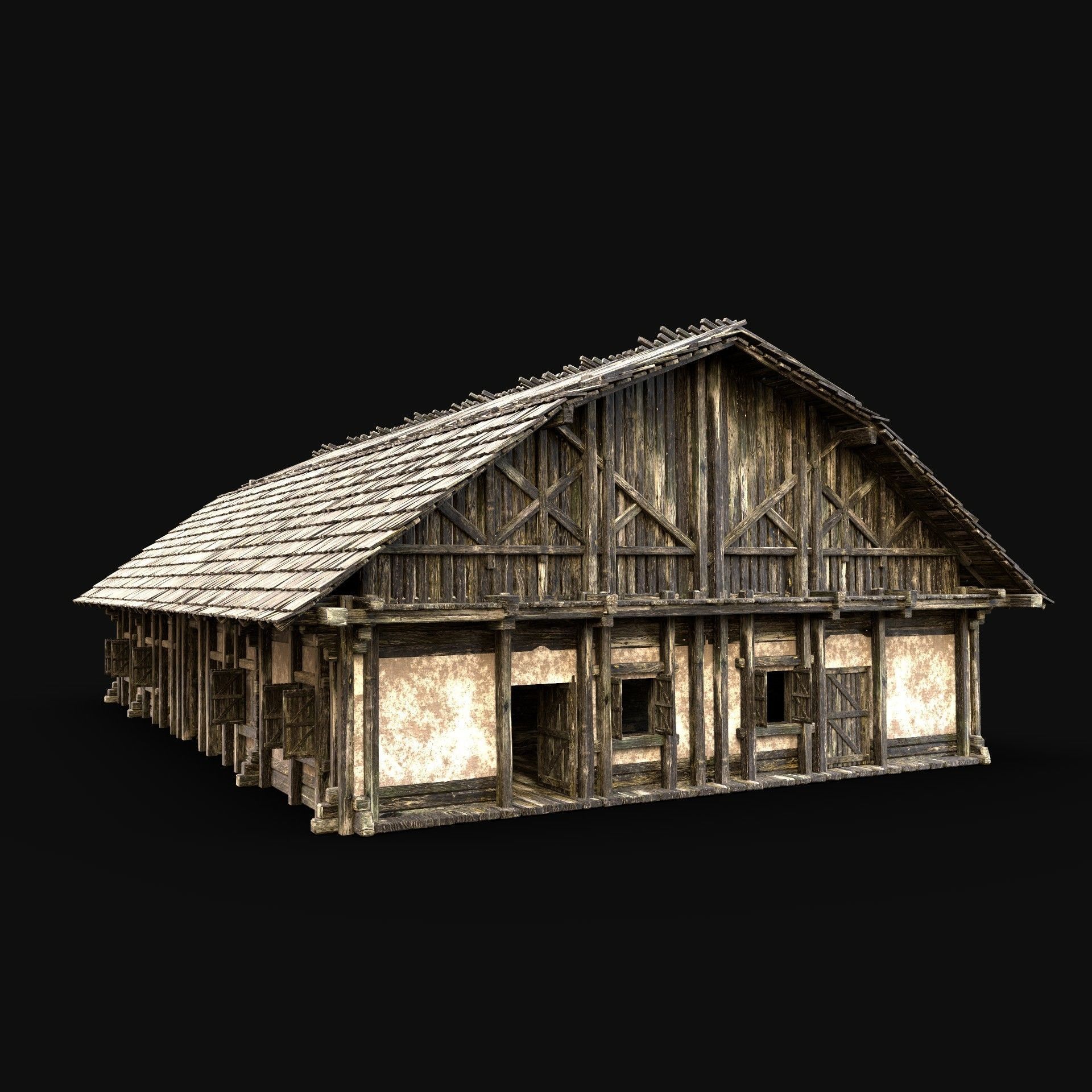 MEDIEVAL INDUSTRIAL HOUSE TAVERN INN VILLAGE FARM HUT COLLECTION VR ...