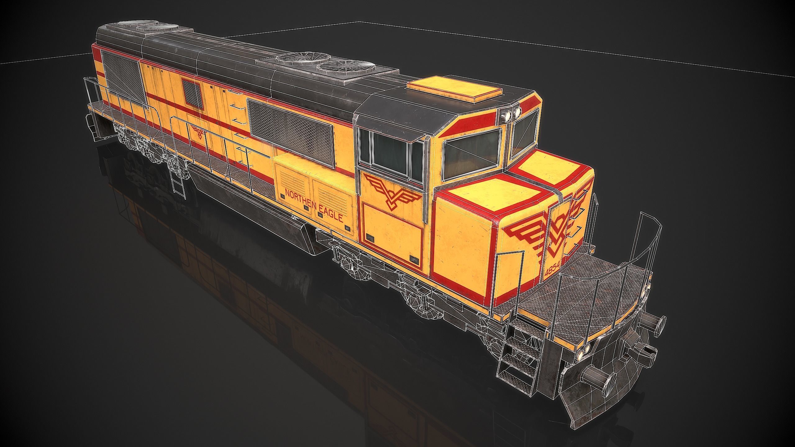 3D model American Locomotive videogame asset VR / AR / low-poly | CGTrader