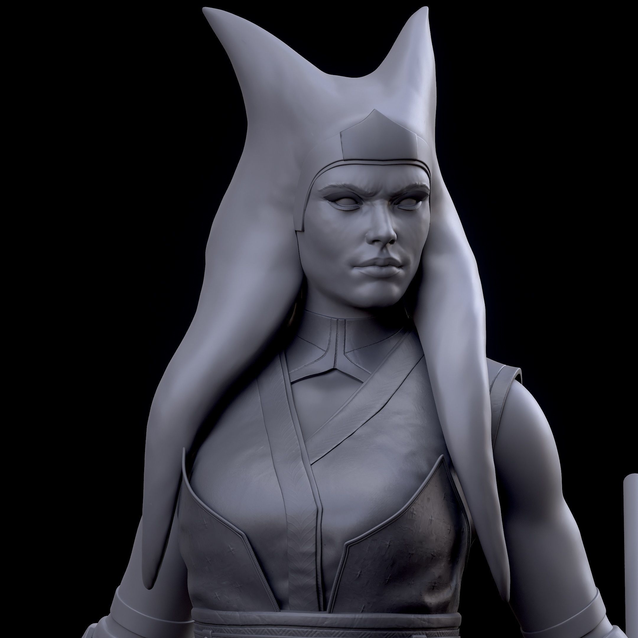 Togruta jedi Ahsoka Tano style 3D model 3D printable | CGTrader
