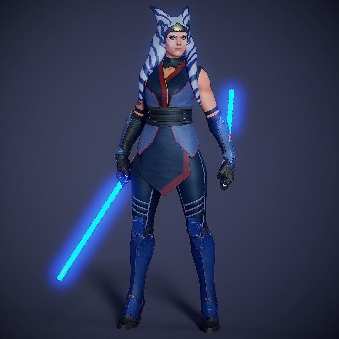 Togruta jedi Ahsoka Tano style 3D model 3D printable | CGTrader