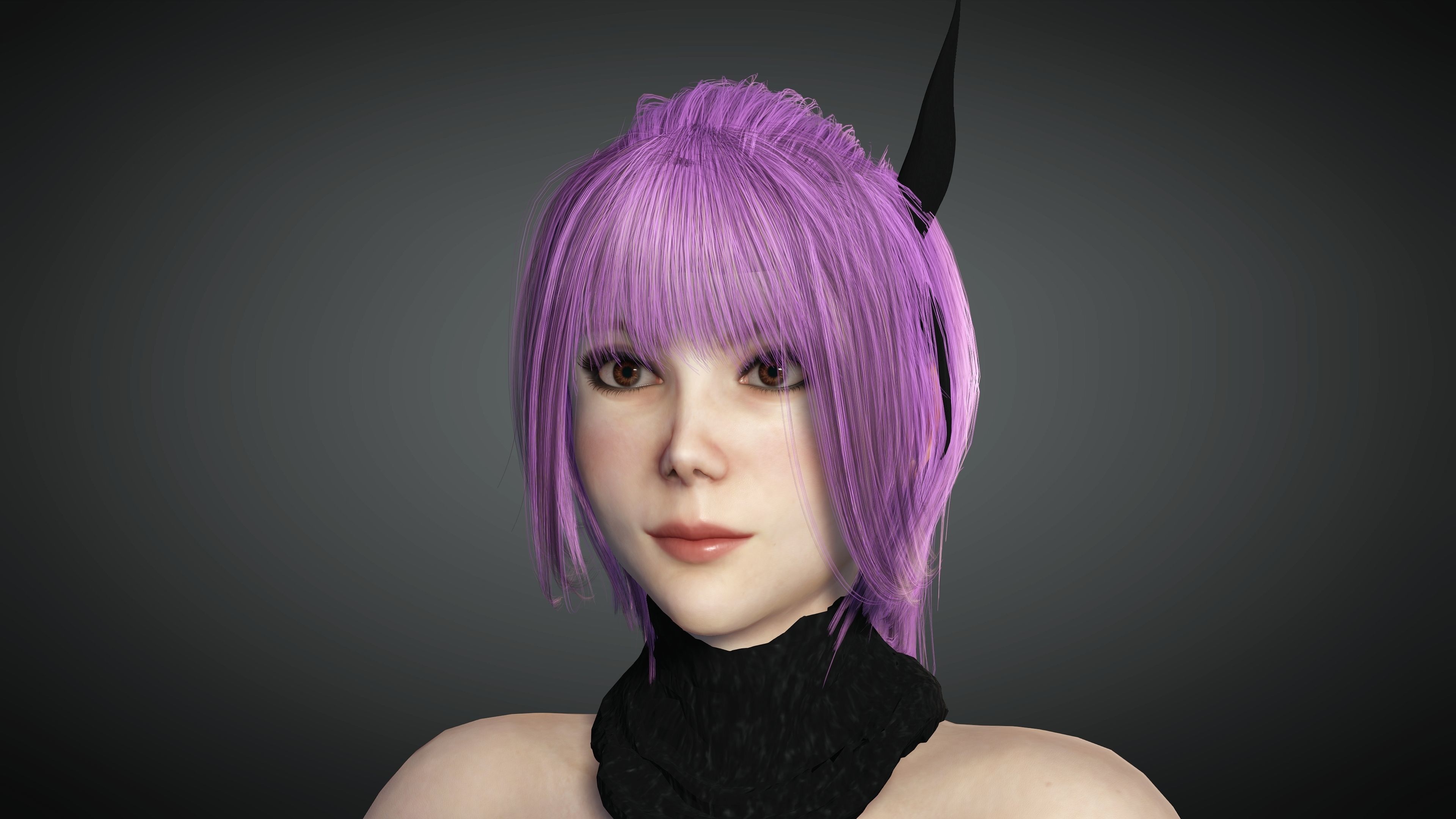 3D model Ayane female with hair and boots VR / AR / low-poly | CGTrader