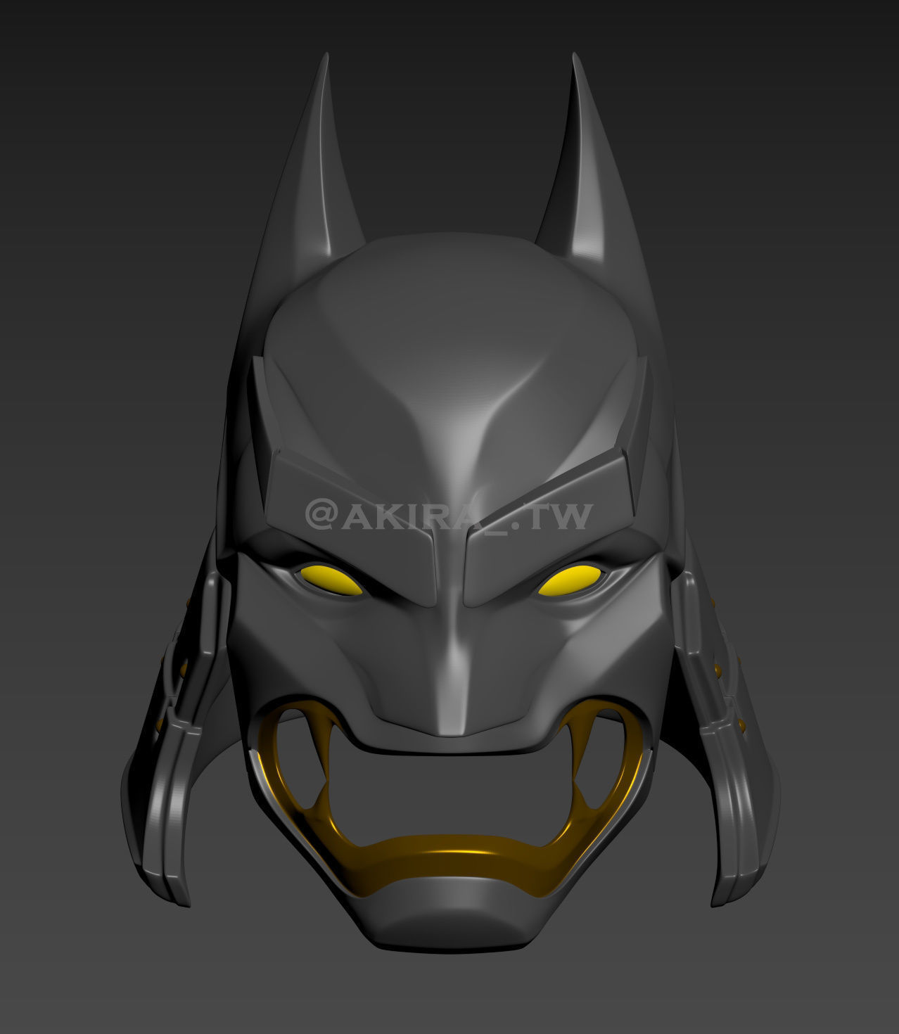 Batman Samurai Helmet Cosplay 3D model 3D printable | CGTrader