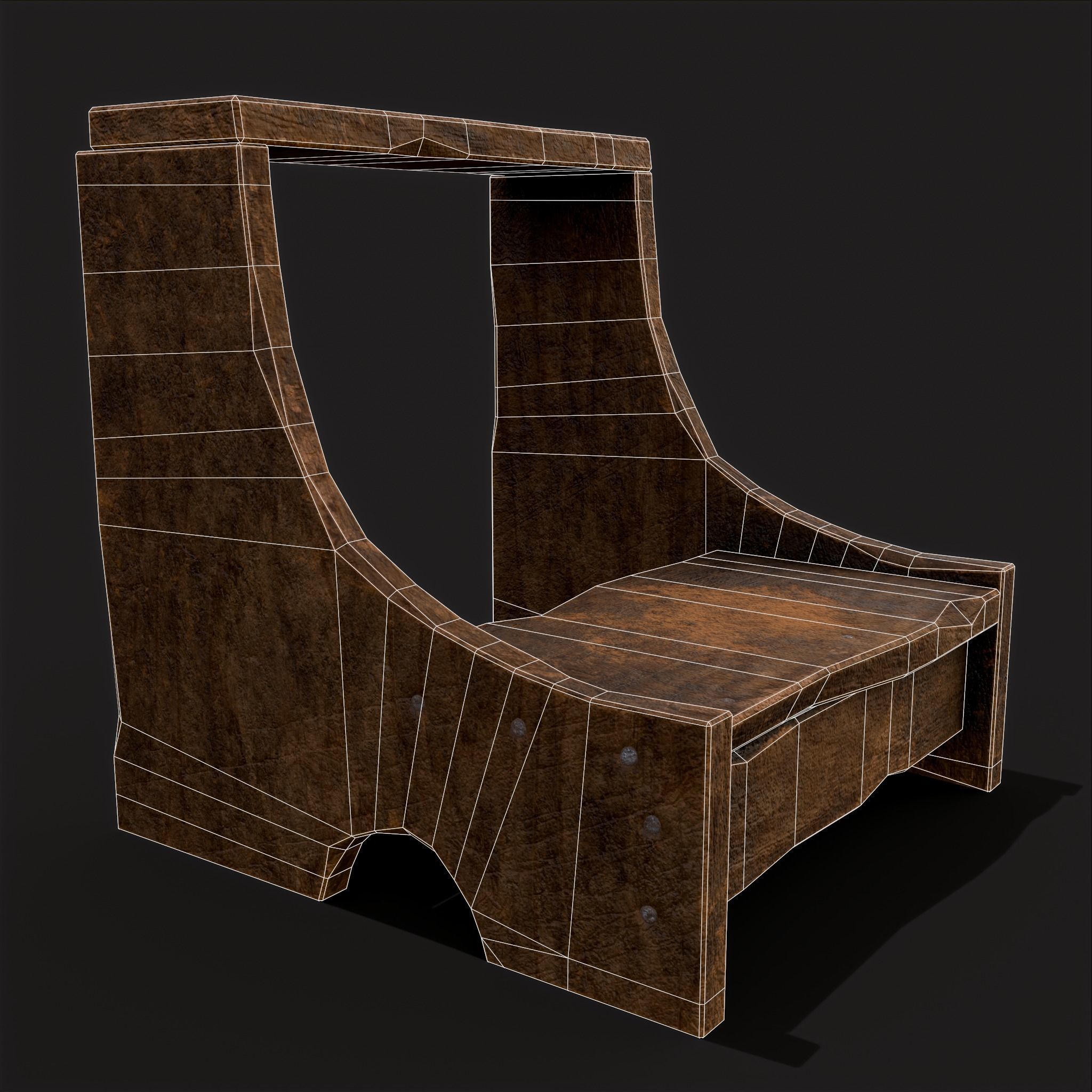 3D model Rustic Medieval Two Step Ladder VR / AR / low-poly | CGTrader