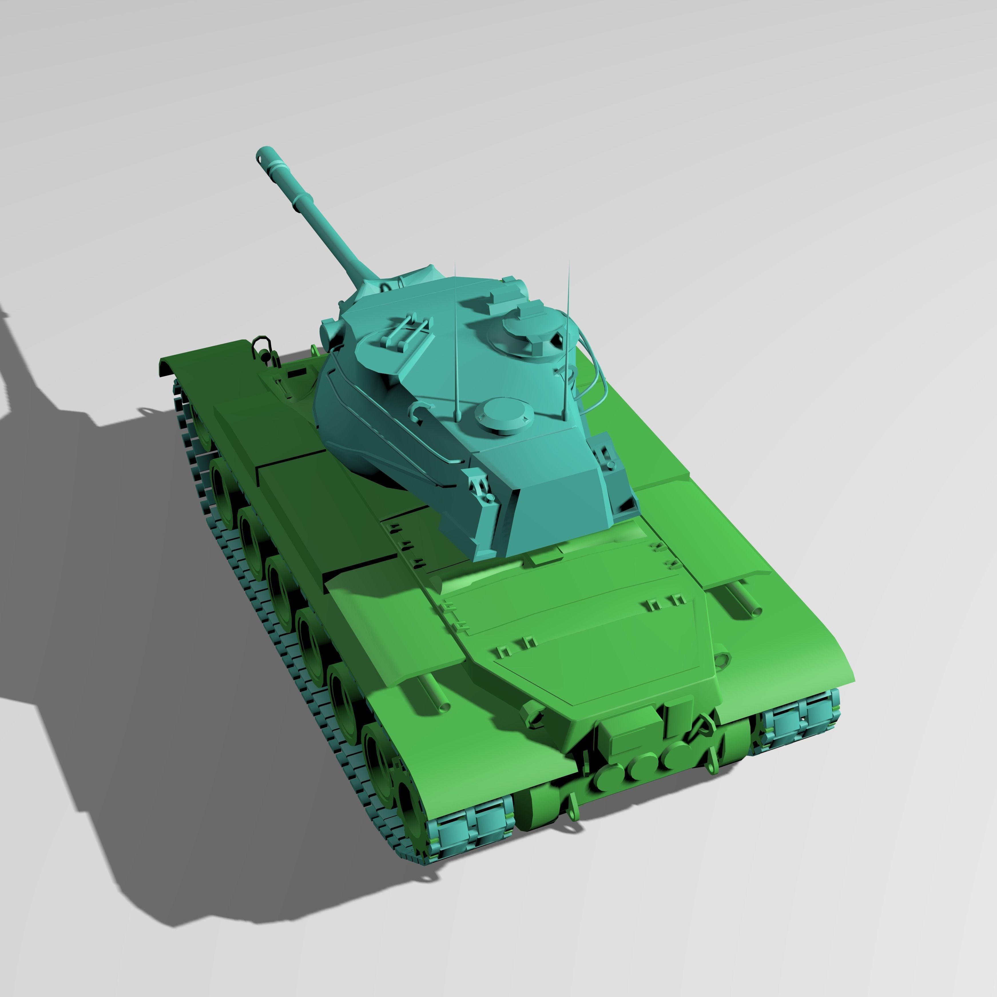 3D model M47 Patton Tank VR / AR / low-poly | CGTrader