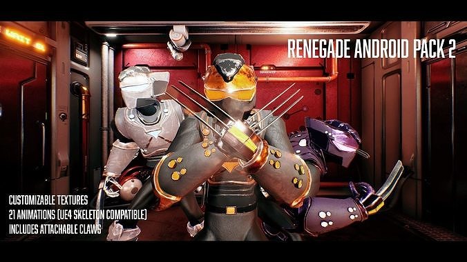 3D model Renegade - Android Pack 2 VR / AR / low-poly | CGTrader